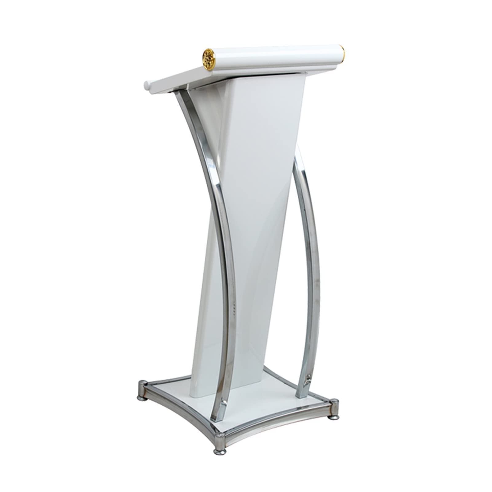 Buy Floor-Standing Curved Podium Stand, Wide Reading Countertop ...