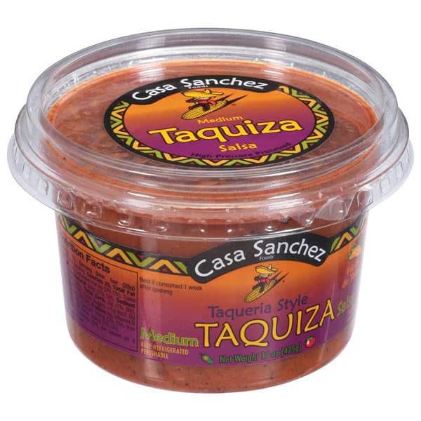 Amazon.com: Casa Sanchez Foods, Taquiza Medium Salsa Taqueria Style, 15 ...