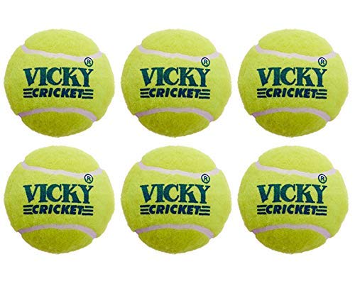 Buy Hello sp Vicky Cricket Tennis Ball (Green,Pack of 6) Online at Low ...