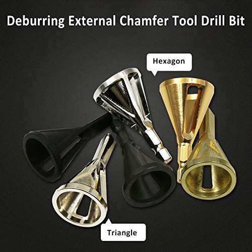 Stainless Steel Hex Shank Deburring External Chamfer Tool Drill Bit ...