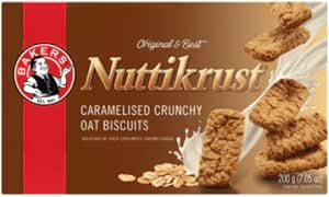 Bakers Nuttikrust Caramelised Oat Biscuits 200g : Amazon.co.uk: Grocery