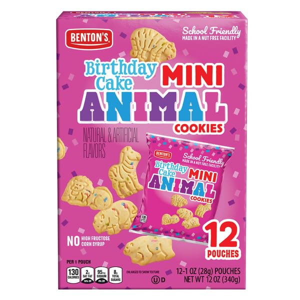 Amazon.com: Benton's Birthday Cake Animal Cookies, 12 oz (340g)