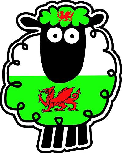 Wales Welsh Cymru Flag Decal Sticker Car Bike (Wales Sheep) : Amazon.co ...