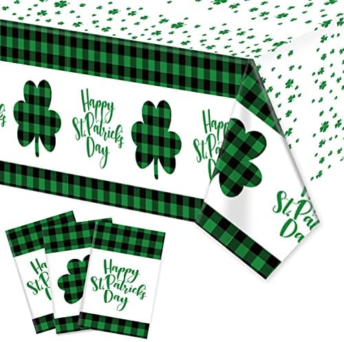 Amazon.com: CAMIRUS 3Pcs St Patrick's Day Shamrocks Tablecloth ...