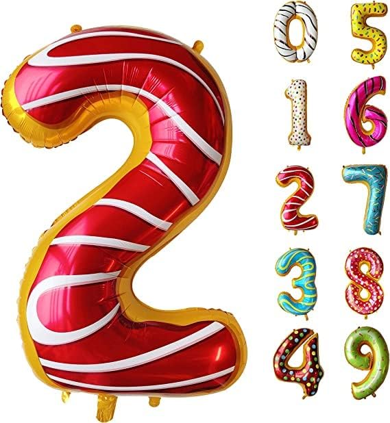 Pop The Party Number 2 Balloon, 2Nd Birthday Party Foil Mylar Number ...