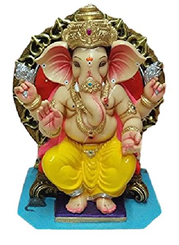 Buy Yogi Art Solapur Handmade Plaster Ganesh Idol (Multicolor) Online ...