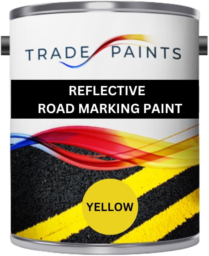 Reflective Road Line Car Park Marking Paint (5 Litre, Yellow) : Amazon ...