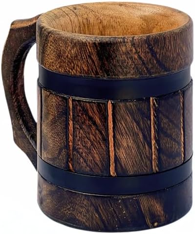 Amazon.com | collectiblesBuy Wooden Beer Mug Medieval Inspired Souvenir ...