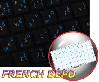Amazon.com: FRENCH BÉPO KEYBOARD STICKERS ON TRANSPARENT BACKGROUND ...