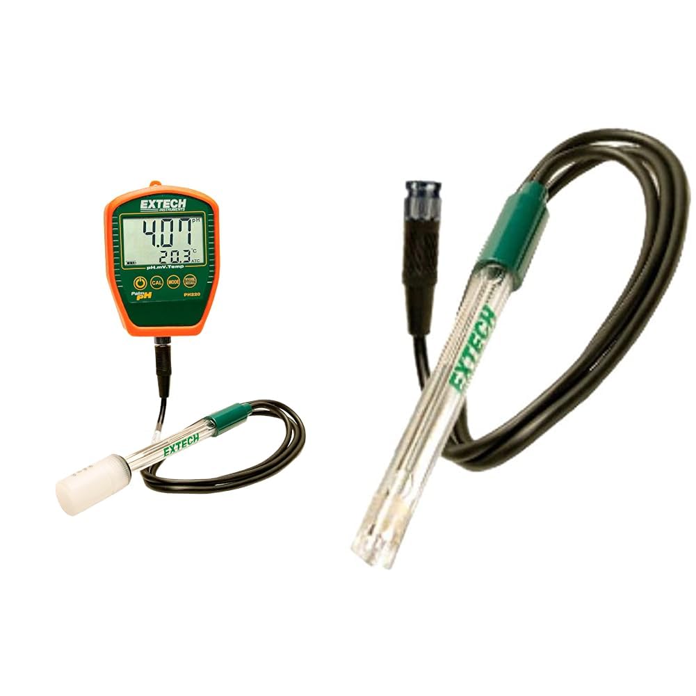 Amazon.com: Extech PH220-C Palm pH Meter Bundle with Waterproof ...