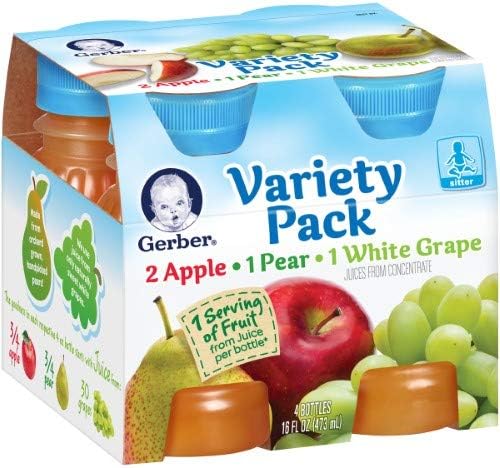 Gerber Juice Fruit Variety (Pack of 8) : Amazon.co.uk: Grocery