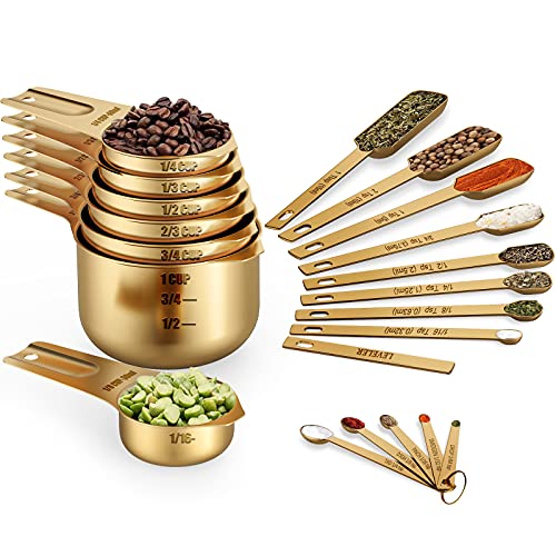 Snapklik.com : Wildone Copper Plated Measuring Cups & Spoons Set Of 21 ...