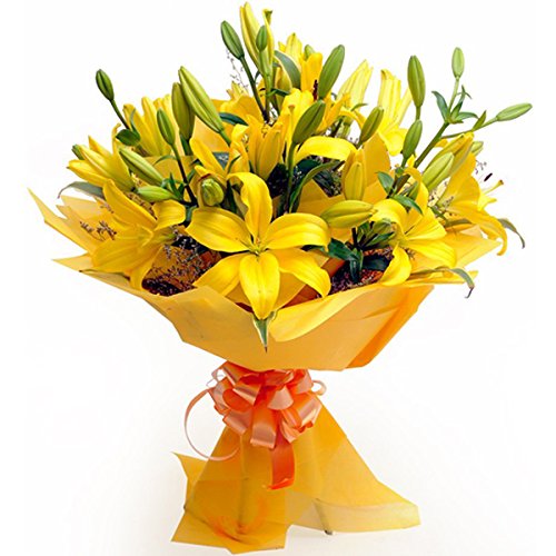 Florazone Shining Forever Fresh Flowers Bouquet (Bunch of Asiatic ...