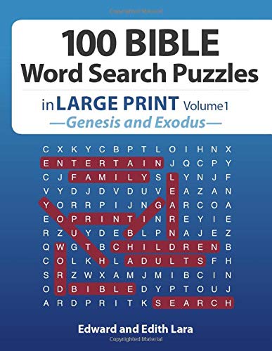 100 Bible Word Search Puzzles: in Large Print Volume 1 —Genesis and ...