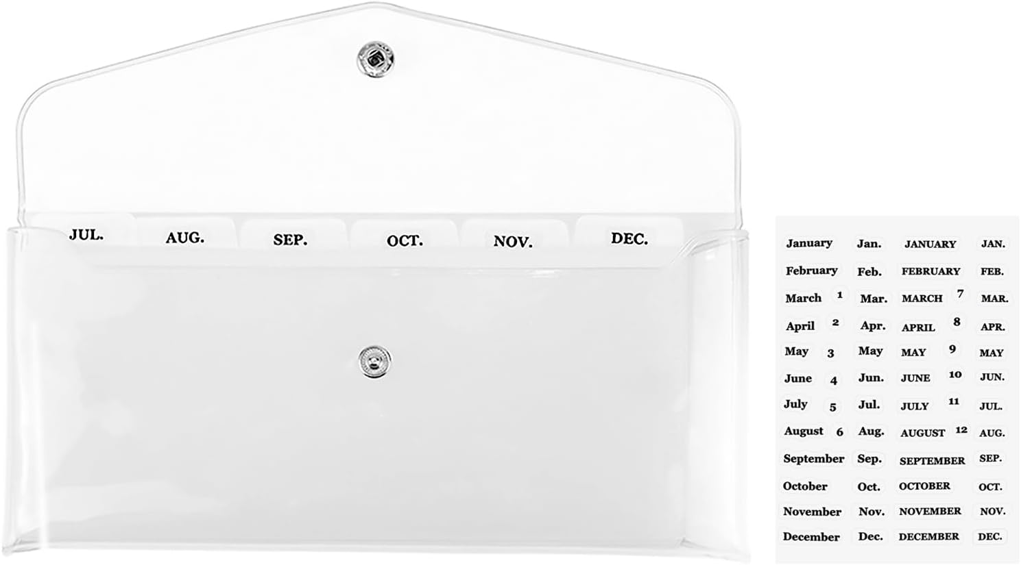 Amazon.com: NatSumeBasics Cash Envelope Wallet Clear Stuffing Wallet 6 ...