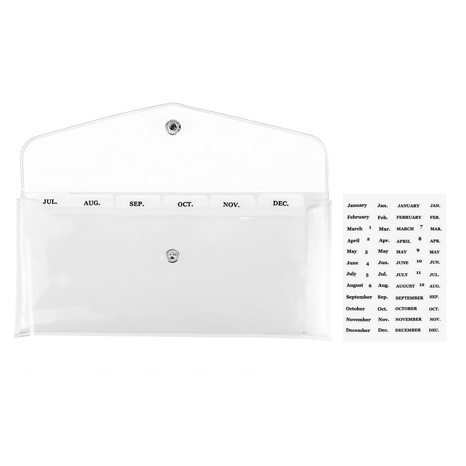 Amazon.com: NatSumeBasics Cash Envelope Wallet Clear Stuffing Wallet 6 ...