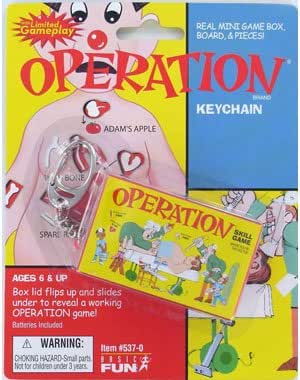 Amazon.com: Basic Fun Mini Game Operation Keychain with genuine ...
