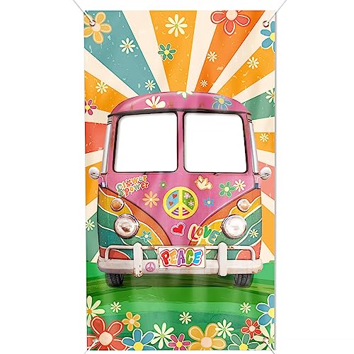 60s Hippie Groovy Party Decorations Hippie Bus Photo Prop Photo Door ...