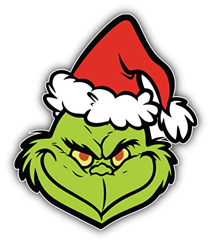 valstick The Grinch Cartoon Face Car Bumper Sticker Decal : Amazon.in ...