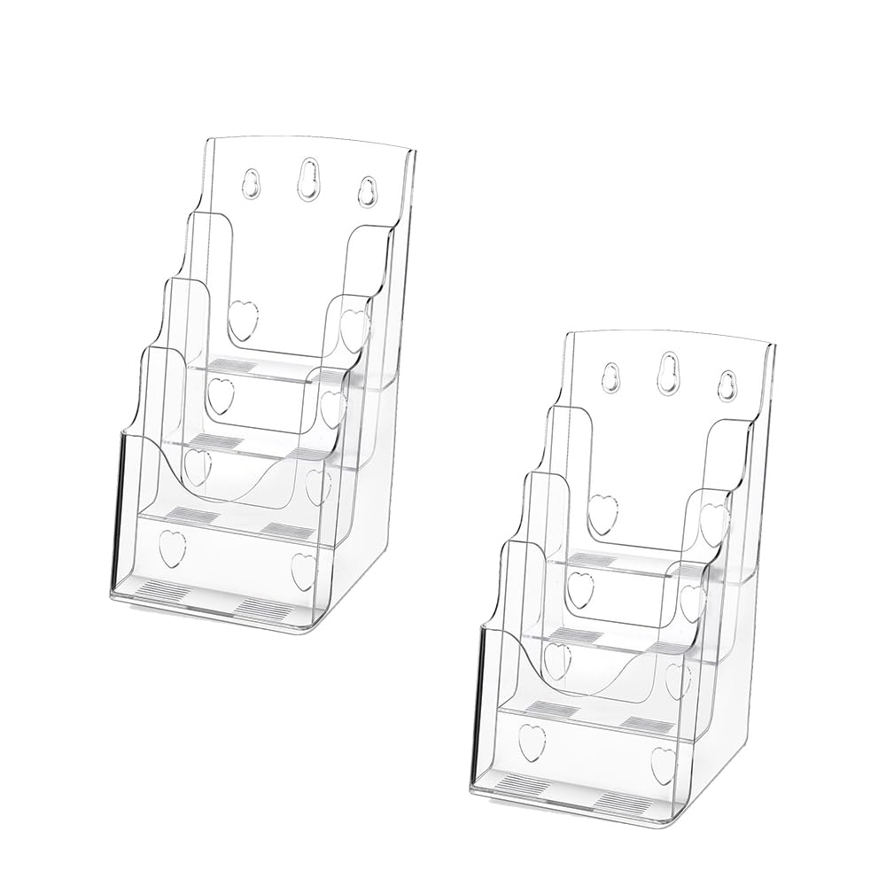 Amazon.com: 2 Pieces Acrylic Brochure Holder Brochure Display Stand 4 ...