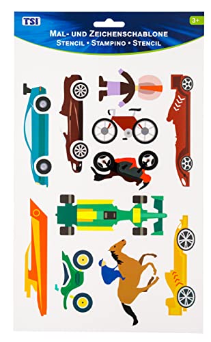 TSI 46412-7 Colouring and Drawing Stencil “Vehicles” Dimensions 26 x 18 ...