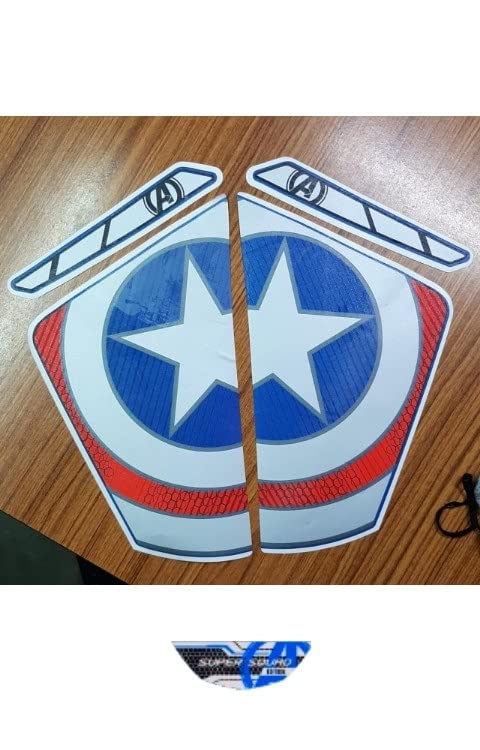 Ntorq Captain America Side Panel Sticker by The Stickers : Amazon.in ...