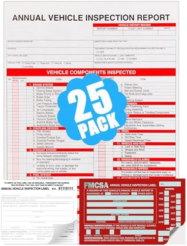 Amazon.com: CreativeInk 25 Pack 3-Ply Carbonless Annual Vehicle ...