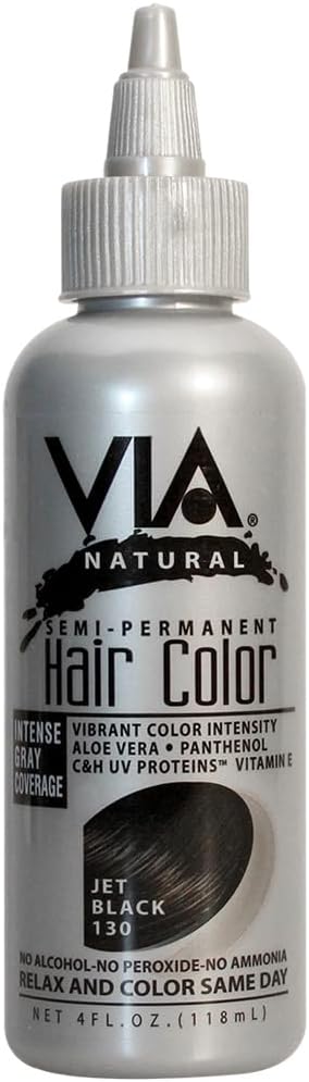 Amazon.com : Via Hair Color-Black 4 oz. : Chemical Hair Dyes : Beauty ...
