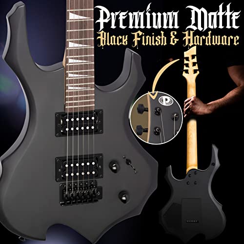 Pyle Heavy Metal Electric Guitar Axe w/ Amplifier Kit, Full Size ...