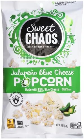 Amazon.com: Sweet Chaos Savory Popcorn, Jalapeno Blue Cheese, 6 Ounce Bag