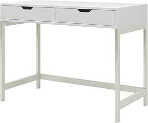 Merax Computer Desk | Dressing Table with 2 Drawers | Spacious Wooden ...