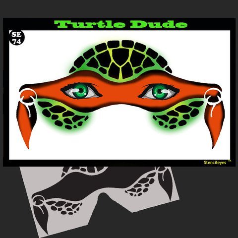 Amazon.com: Face Painting Stencil - StencilEyes Turtle Dude - Heroic ...