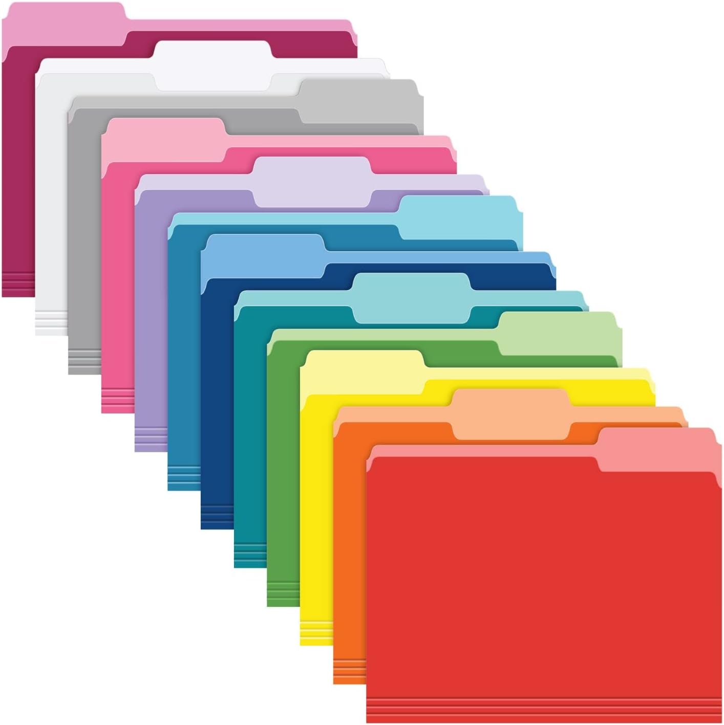 Pendaflex Colored File Folders Letter Size - 100 Pack of 12 Assorted ...