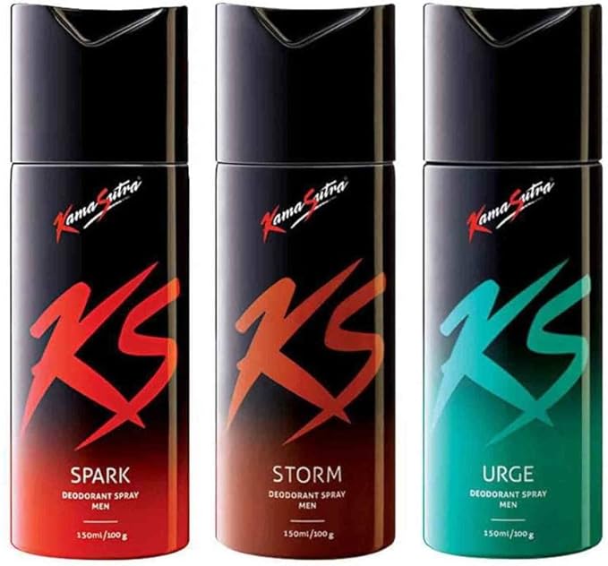 Buy Kamasutra KS Spark, Storm, Urge Perfume Body Spray 150 ML EACH, MEN ...