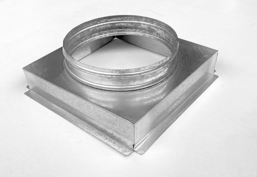 Adaptador Cuadrado a Redondo De 6 X 6 A 4 Pulgadas Para Conexión De ...