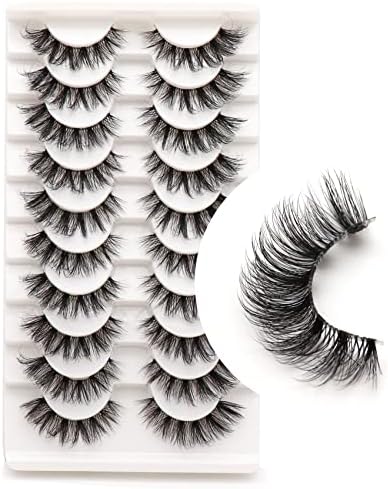 Amazon.com: Veleasha Russian Strip Lashes with Clear Band Looks Like ...