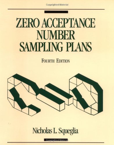 Zero Acceptance Number Sampling Plans: Amazon.co.uk: Squeglia, Nicholas ...