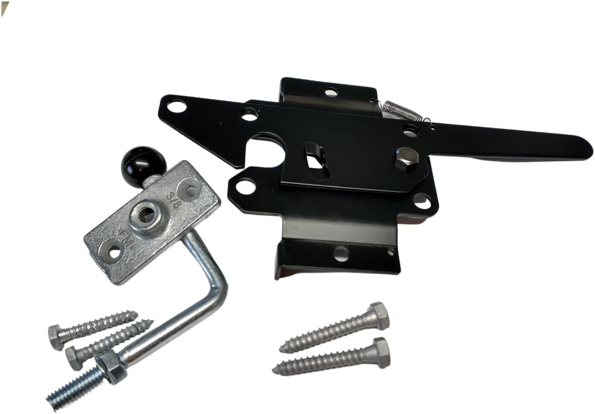 Amazon.com: Heavy Duty Gate Latch with Adjustable Solid Steel Latch Bar ...