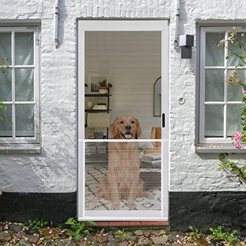 Guardian Metal Pet Grille (White 36 Inch) Display Screen Door Protector ...