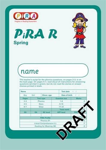 Progress in Reading Assessment Test R, Spring PK10 (PIRA) : McCarty ...