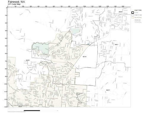 ZIP Code Wall Map of Fairwood, WA ZIP Code Map Laminated: Amazon.com ...