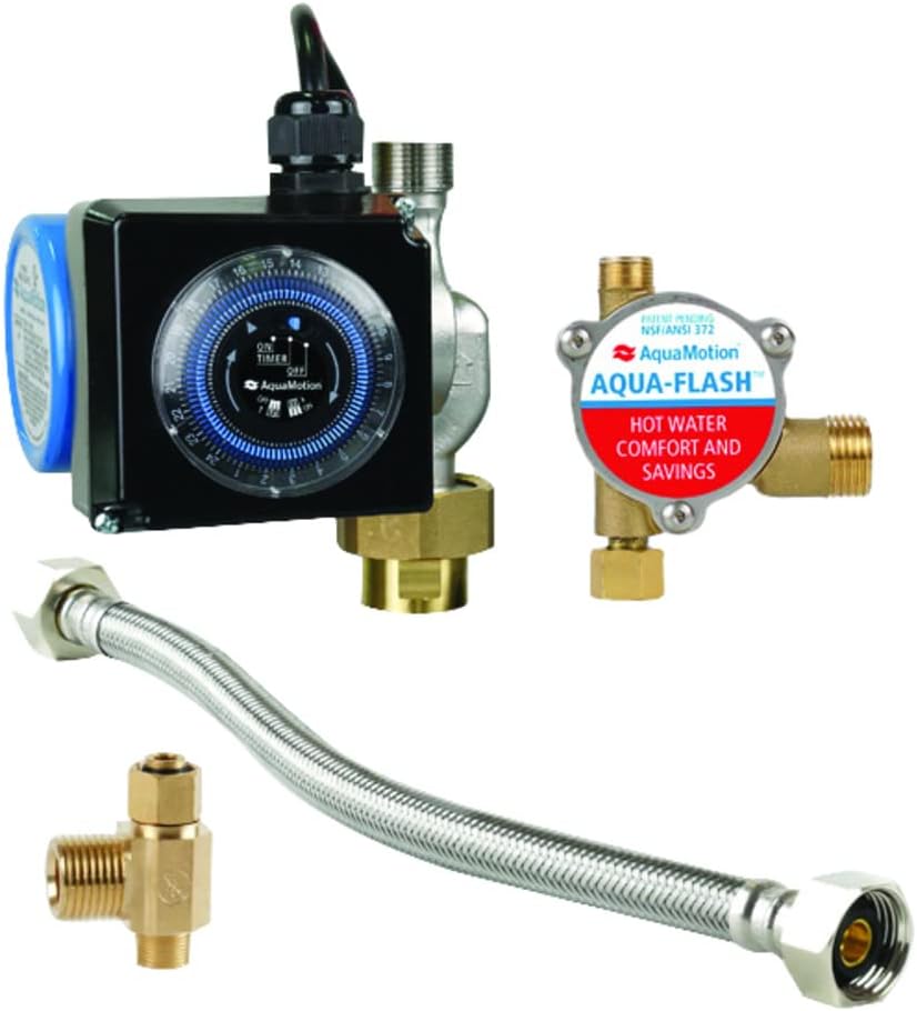 AquaMotion Aqua-Flash Recirculating Pump Kit for Hot Water Tanks and ...