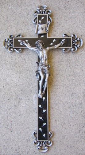 10" Jet Black Floral Epoxy Crucifix (JC-7003-E) : Amazon.ca: Everything ...