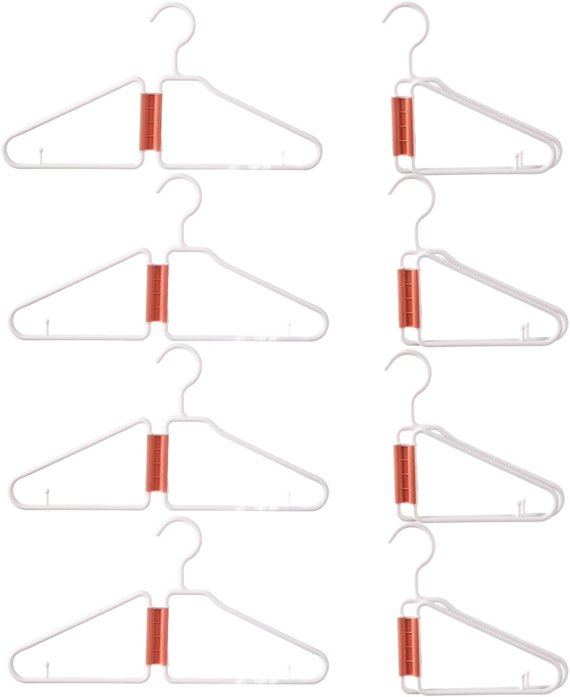 Amazon.com: WRYLCYH 8 Pcs Foldable Hangers, Plastic Collapsible Hangers ...