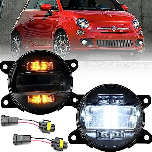 Amazon.com: NJSBYL LED Fog DRL Daytime Running Lights for 2012-UP Fiat ...