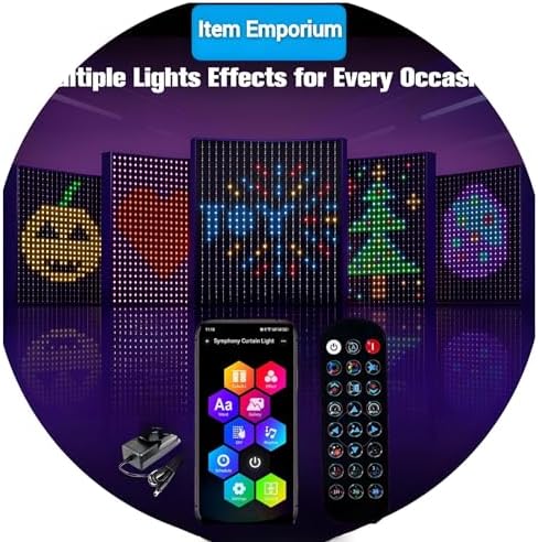 Smart Curtain Lights, 2m x 2m, 400 LEDs, Indoor Outdoor use, Bluetooth ...