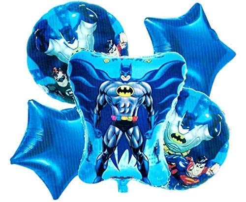 MIAARA Batman foil balloons for bIrthday decoration(SET of 5 pcs ...