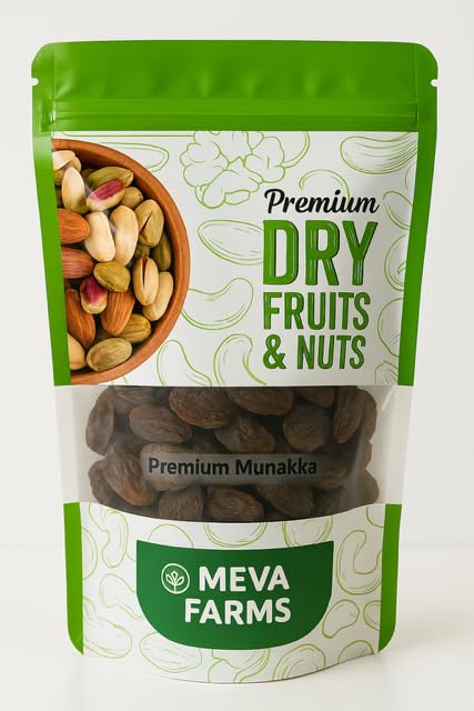 Meva Farms Premium Munakka 250g | Natural & Iron-Rich Dry Fruit ...