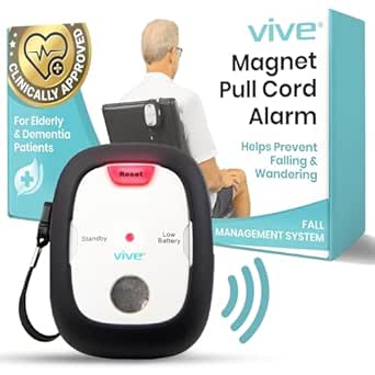 Amazon.com: Vive Magnet Pull Cord Chair Alarm for Elderly Adults - Bed ...
