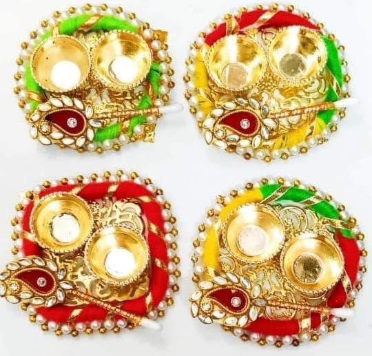 Sellplus Beautiful Roli Chawal Tikka Case, Holder Roli Chawal Plate ...
